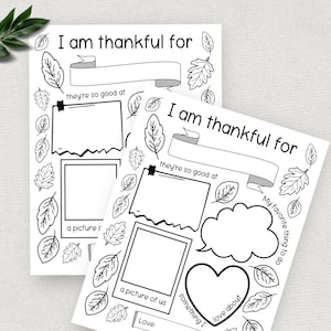 I Am Thankful For, Printable Thanksgiving Activity for Kids ...