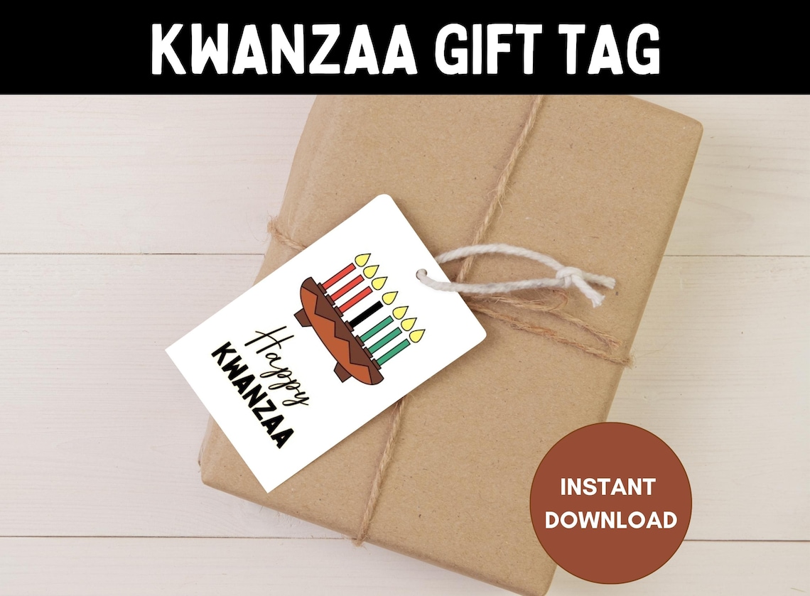 Printable Kwanzaa Gift Tag, Kwanzaa Gift Tags Printable, African ...
