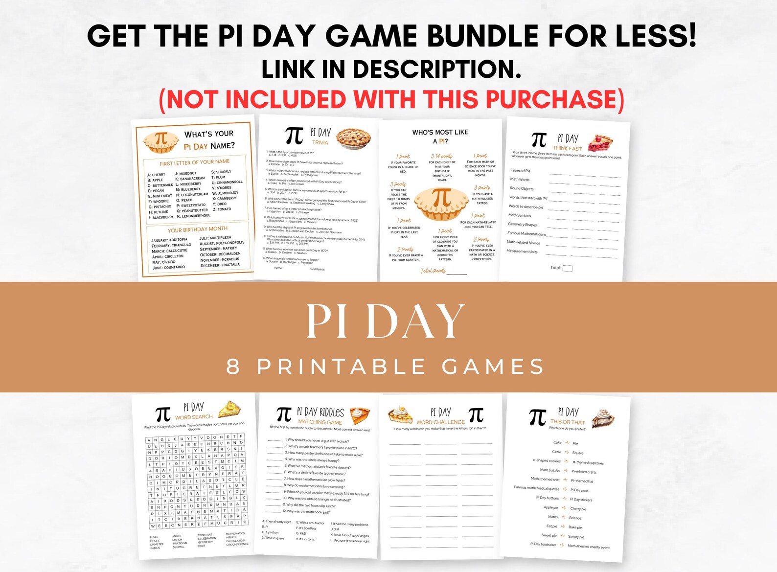 Who's Most Like a Pi, Pi Day Game, Fun Pi Day Activity for Kids and ...