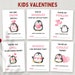 Printable Penguin Valentine Fun School Valentine Gift Tags - Etsy
