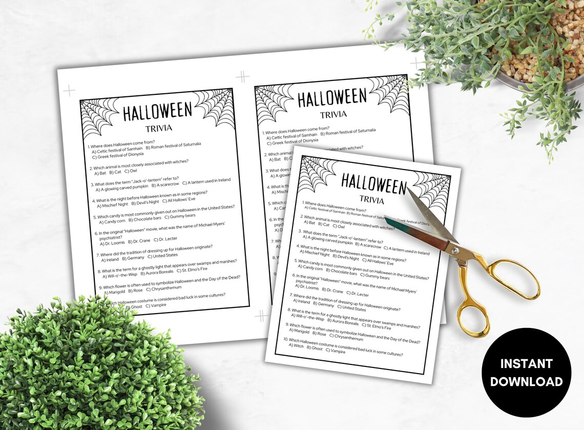 Halloween Trivia, Spooky Trivia Questions, Ice Breaker Activity, Teen ...