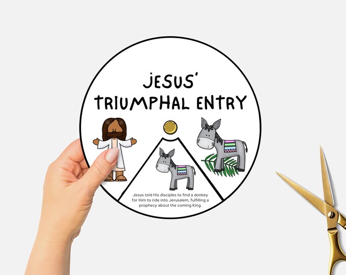 Palm Sunday Activity, Jesus Triumphant Entry to Jerusalem Sunday School ...