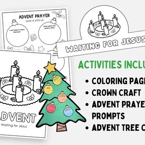 Christmas Advent Bible Lesson, Nativity Story Printable, Birth of Jesus ...