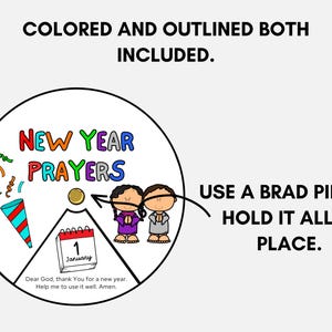 New Year Prayers, Printable Bible Coloring Wheel, Sunday School Craft ...