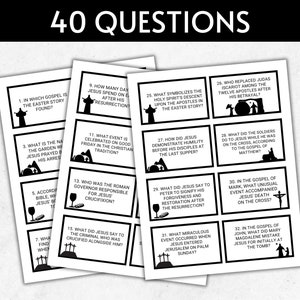 Easter Bible Trivia, Printable Sunday School Activity, the Easter Story ...