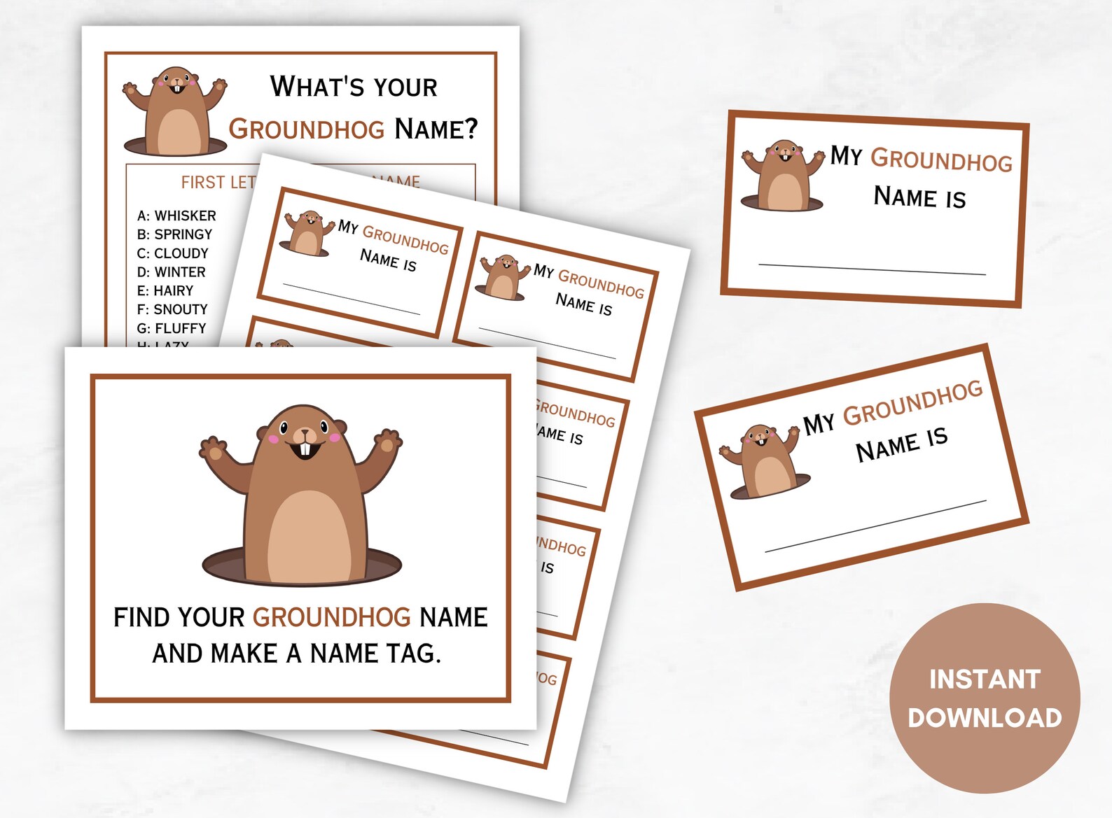 8 Printable Groundhog Day Games, Fun Groundhog Activities for Kids and ...