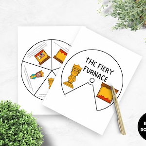 Fiery Furnace, Printable Bible Coloring Wheel, Sunday School Craft ...