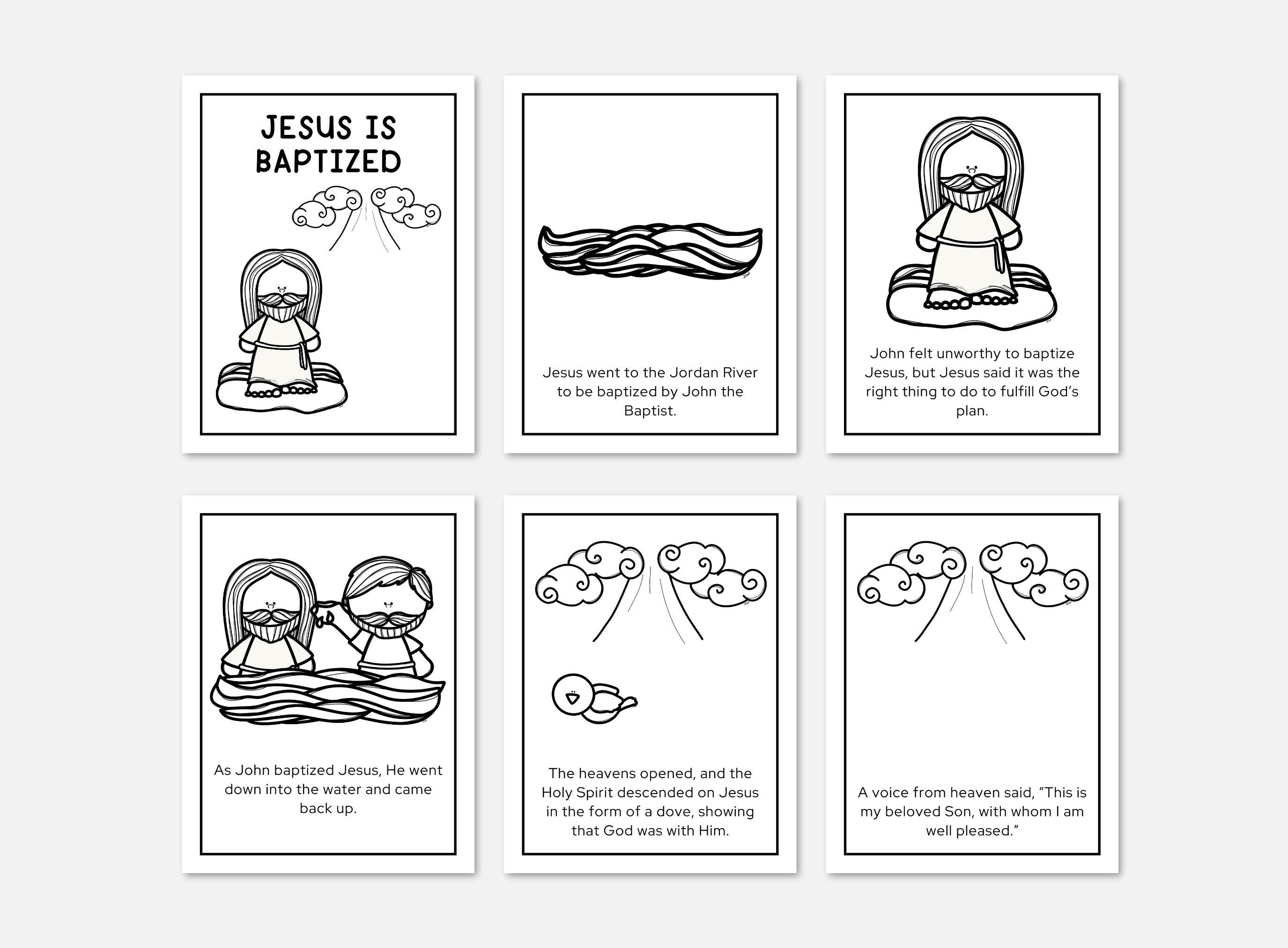 Baptism of Jesus Lesson Teaching Posters, Printable Sunday School ...