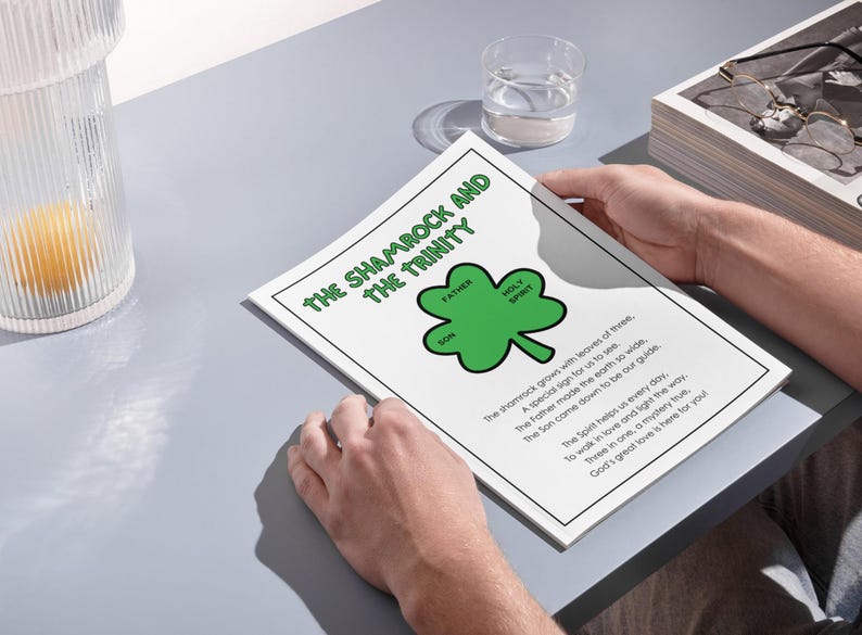 Shamrock Holy Trinity Poem, Printable Christian St Patricks Coloring ...