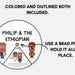 Philip and the Ethiopian, Printable Bible Lesson Coloring Wheel, Sunday ...