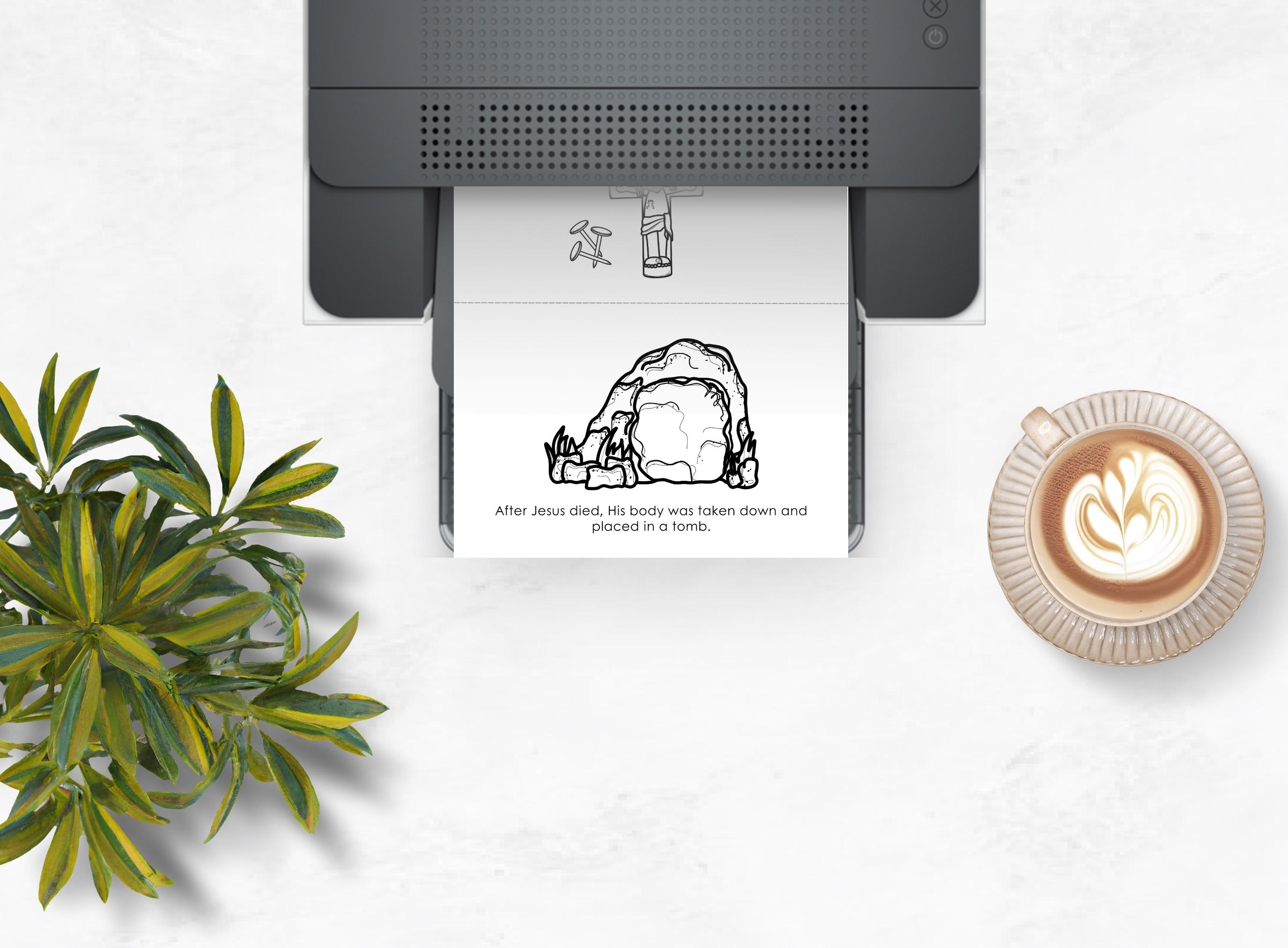 Crucifixion of Jesus, Printable Mini Bible Book, Easter Bible Story ...