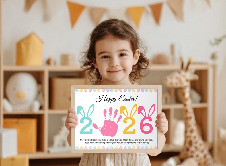 2026 Easter Handprint Art, Preschool Handprint Craft Printable, Easy ...