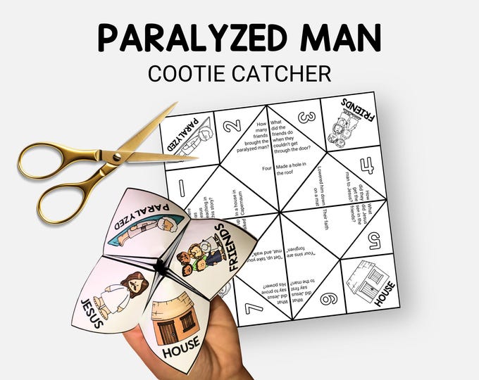 Jesus Heals a Paralyzed Man, Bible Story Activities, Sunday School ...