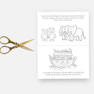 Noah's Ark, Printable Mini Bible Book, Sunday School Craft, Kids Bible ...