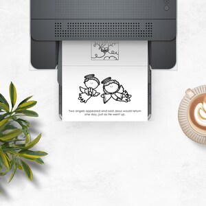 Ascension of Jesus, Printable Mini Bible Book, Jesus Ascending Sunday ...