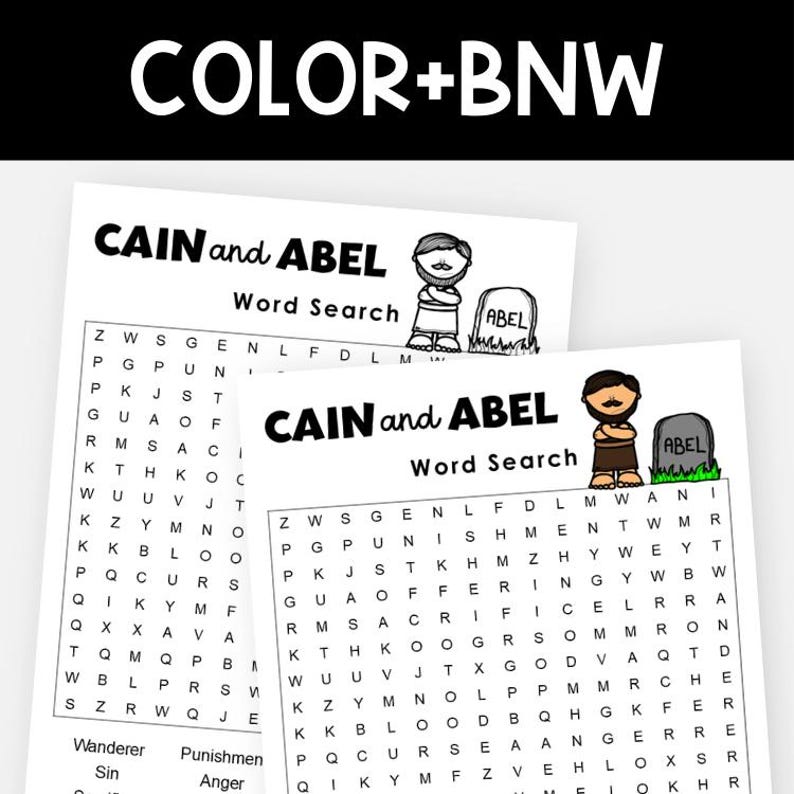 Old Testament Bible Word Search Bundle, Bible Stories Quiet Activity ...