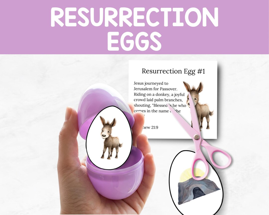 Printable Resurrection Eggs, Easter Bible Story, Sunday School Activity ...