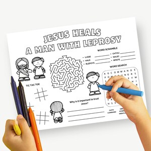 Jesus Heals a Man With Leprosy, Miracles of Jesus, Printable Bible ...