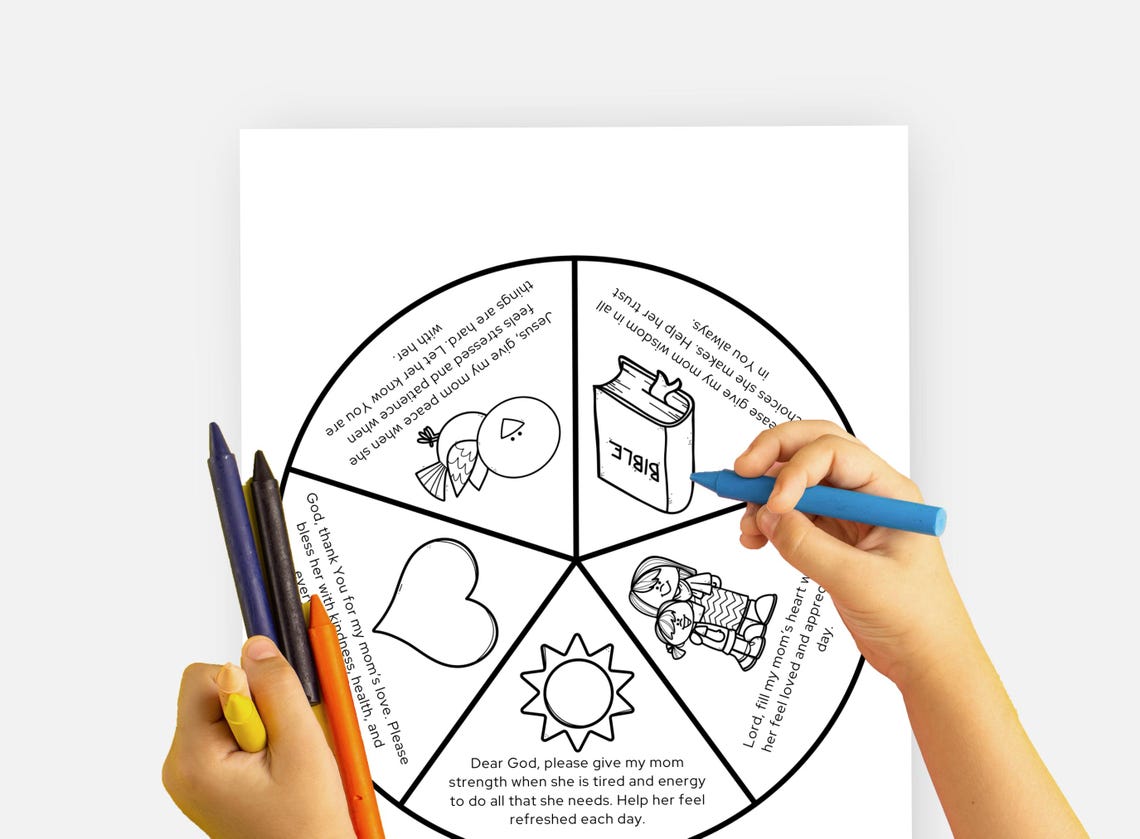 Prayers for Mom/mum, Mother's Day Bible Craft, Printable Christian ...