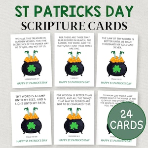 St Patricks Day Bible Scriptures, Holy Trinity Christian Tract Handout ...