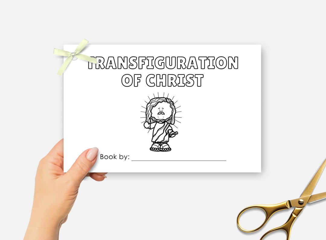 Transfiguration of Christ, Printable Mini Bible Book, Life of Jesus ...