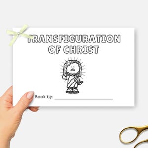 Transfiguration of Christ, Printable Mini Bible Book, Life of Jesus ...