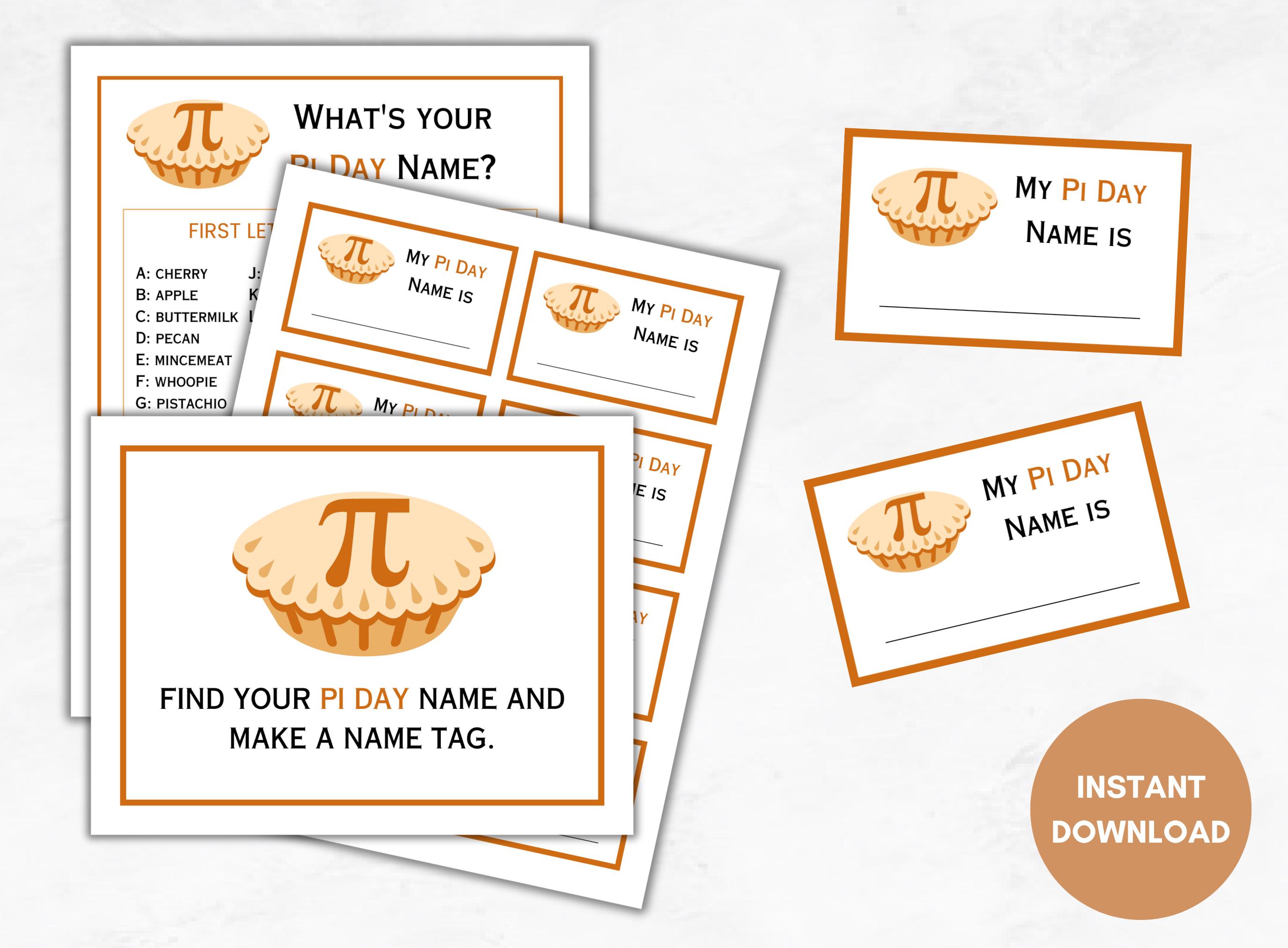 8 Printable Pi Day Games, Fun Pi Day Activities for Kids and Adults, Pi ...