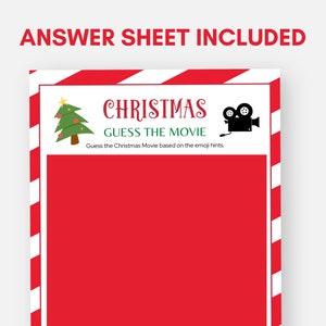 Christmas Movie Game, Printable Office Group Activity, Fun Xmas Family ...