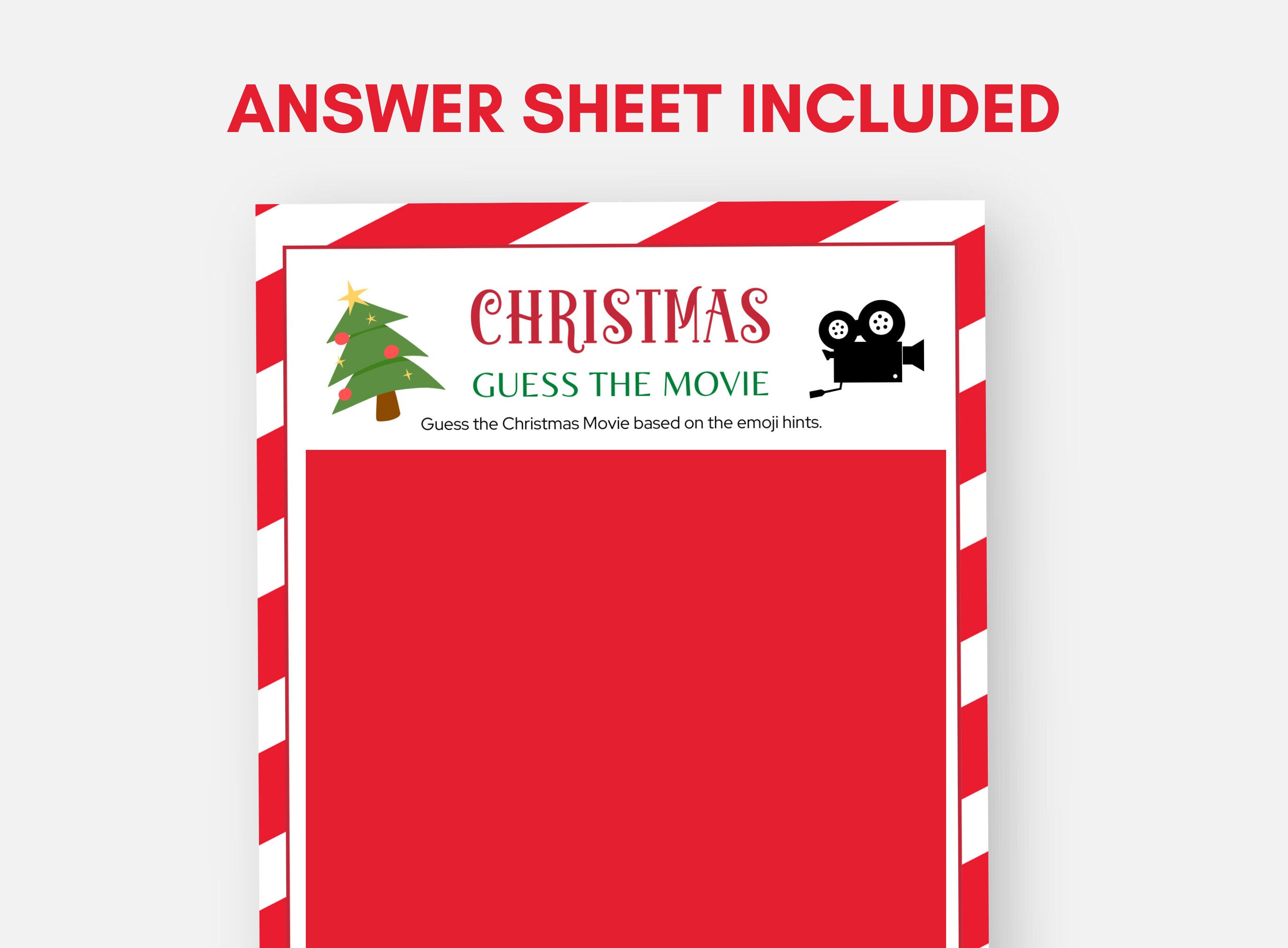 Christmas Movie Game, Printable Office Group Activity, Fun Xmas Family ...