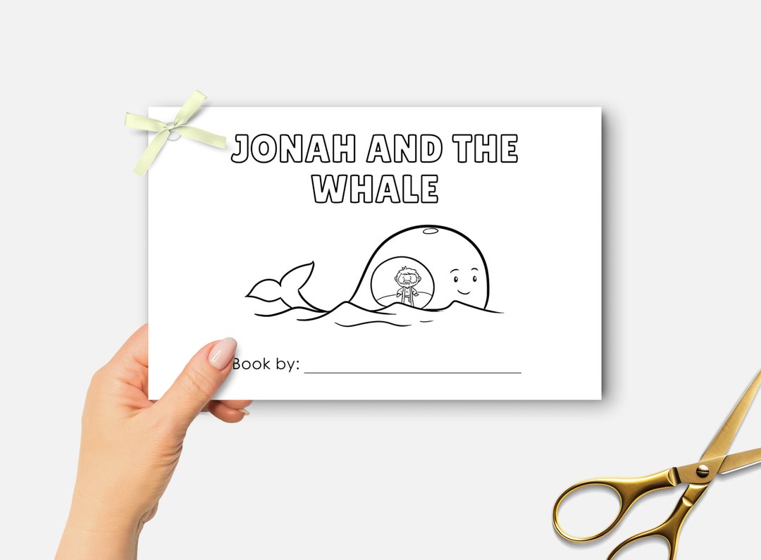 Jonah and the Whale, Printable Mini Bible Book, Sunday School Craft ...