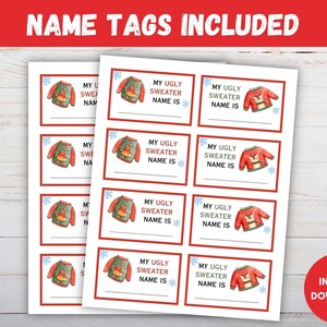 What's Your Ugly Sweater Name, Printable Christmas Party Game for Kids ...