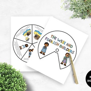 Parable of the Wise and Foolish Builders, Printable Bible Coloring ...