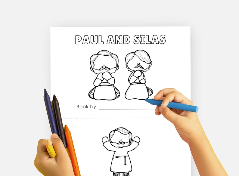 Paul and Silas, Printable Mini Bible Book, Sunday School Craft, Kids ...