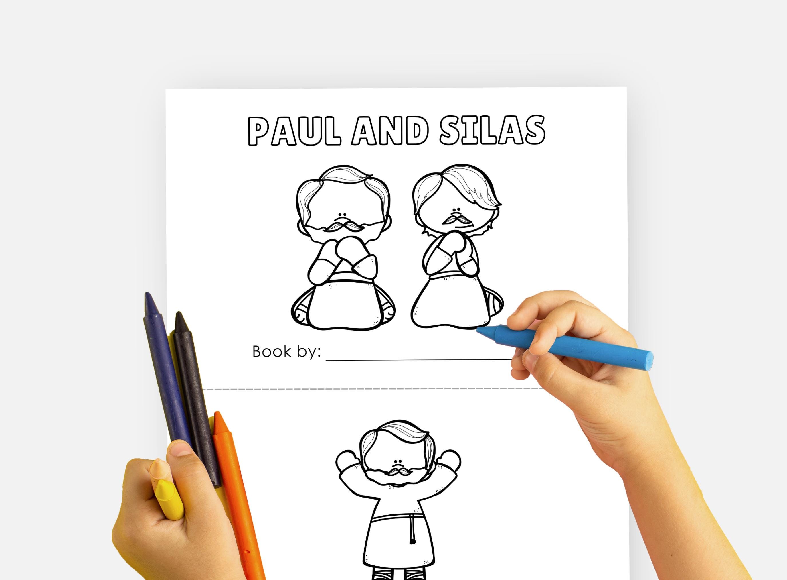 Paul and Silas, Printable Mini Bible Book, Sunday School Craft, Kids ...