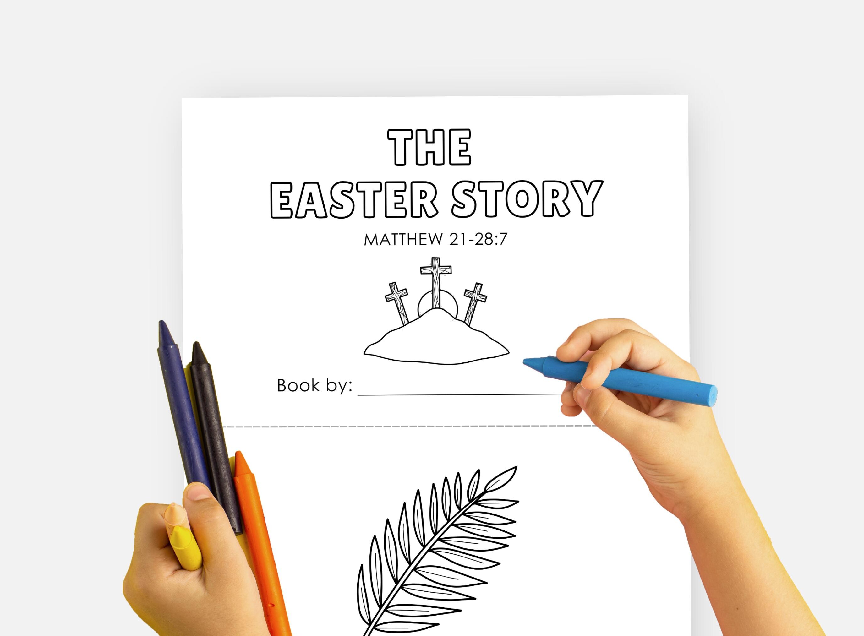 The Easter Story, Printable Mini Bible Book, Sunday School Craft, Holy ...