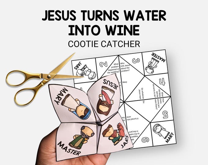 Jesus Turns Water Into Wine, Sunday School Crafts, Jesus Miracle ...
