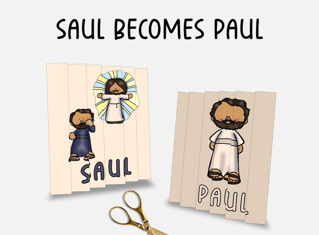 Saul Becomes Paul, Printable Bible Agamograph Craft, Sunday School ...