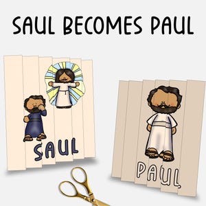 Saul Becomes Paul, Printable Bible Agamograph Craft, Sunday School ...