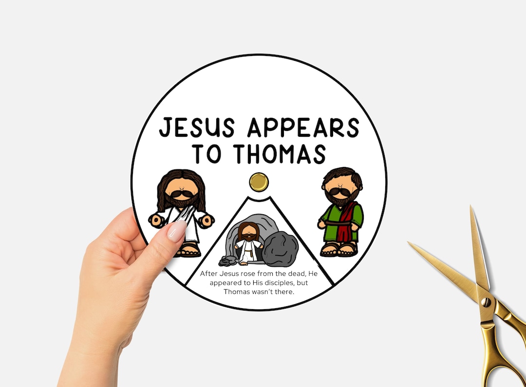 Jesus Appears to Thomas, Holy Week Bible Coloring Wheel, Sunday School ...