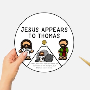 Jesus Appears to Thomas, Holy Week Bible Coloring Wheel, Sunday School ...