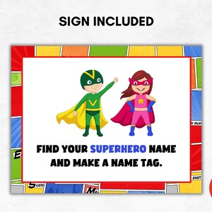What's Your Superhero Name, Superhero Birthday Party Game for Kids and ...