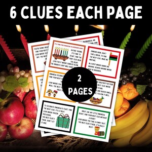 Kwanzaa Scavenger Hunt, Indoor Scavenger Hunt, Scavenger Hunt Clues ...