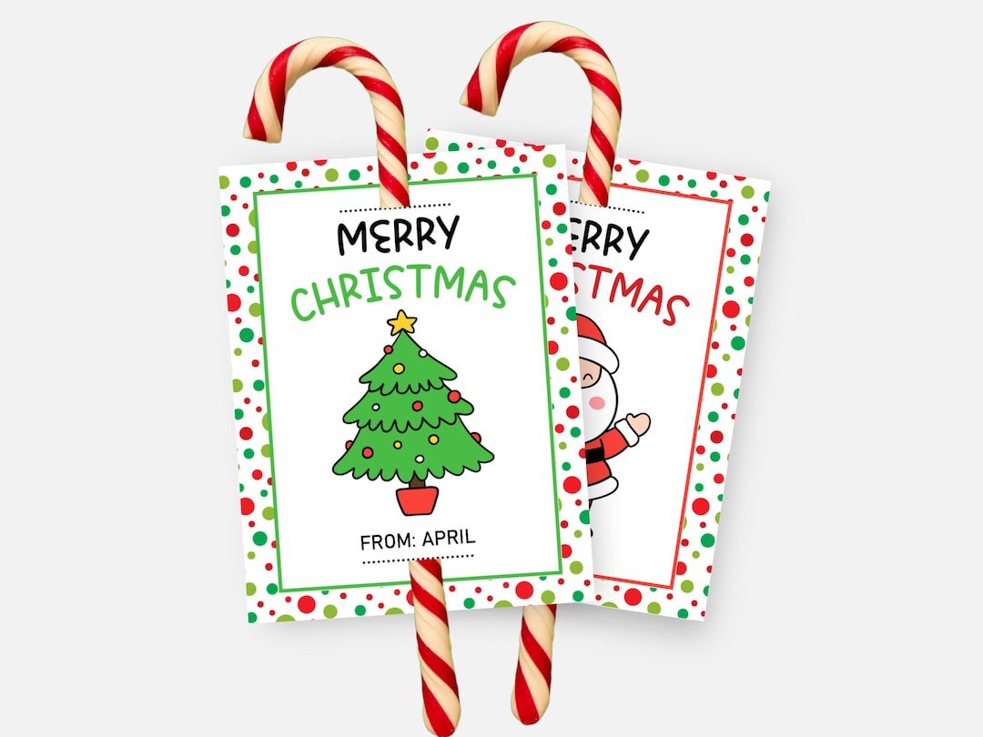 Candy Cane Holder, Printable Candy Cane Gram, Christmas Candy Tags ...
