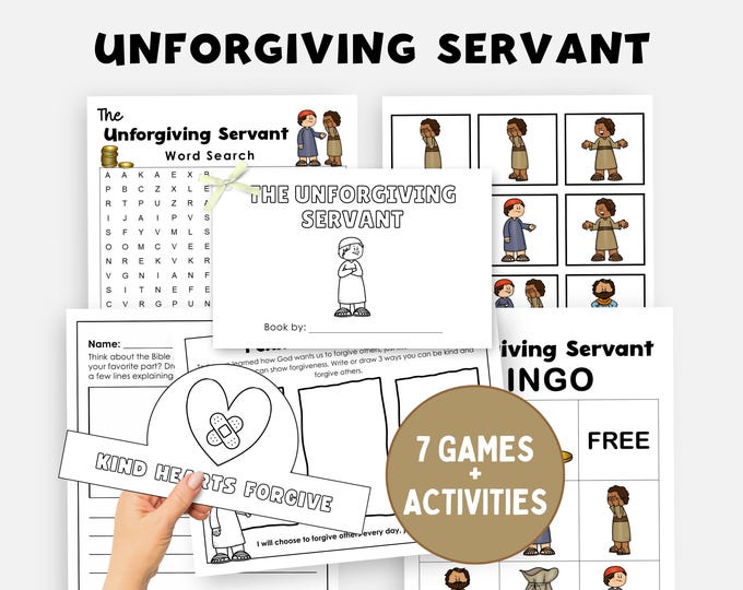 Parable of Unforgiving Servant, Bible Story Crafts, Parables of Jesus ...