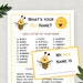 What's Your Bee Name, Bee Theme Party Game, Bee Birthday, Printable ...