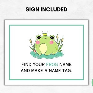 What's Your Frog Name, Fun Birthday Party Game for Kids and Adults ...