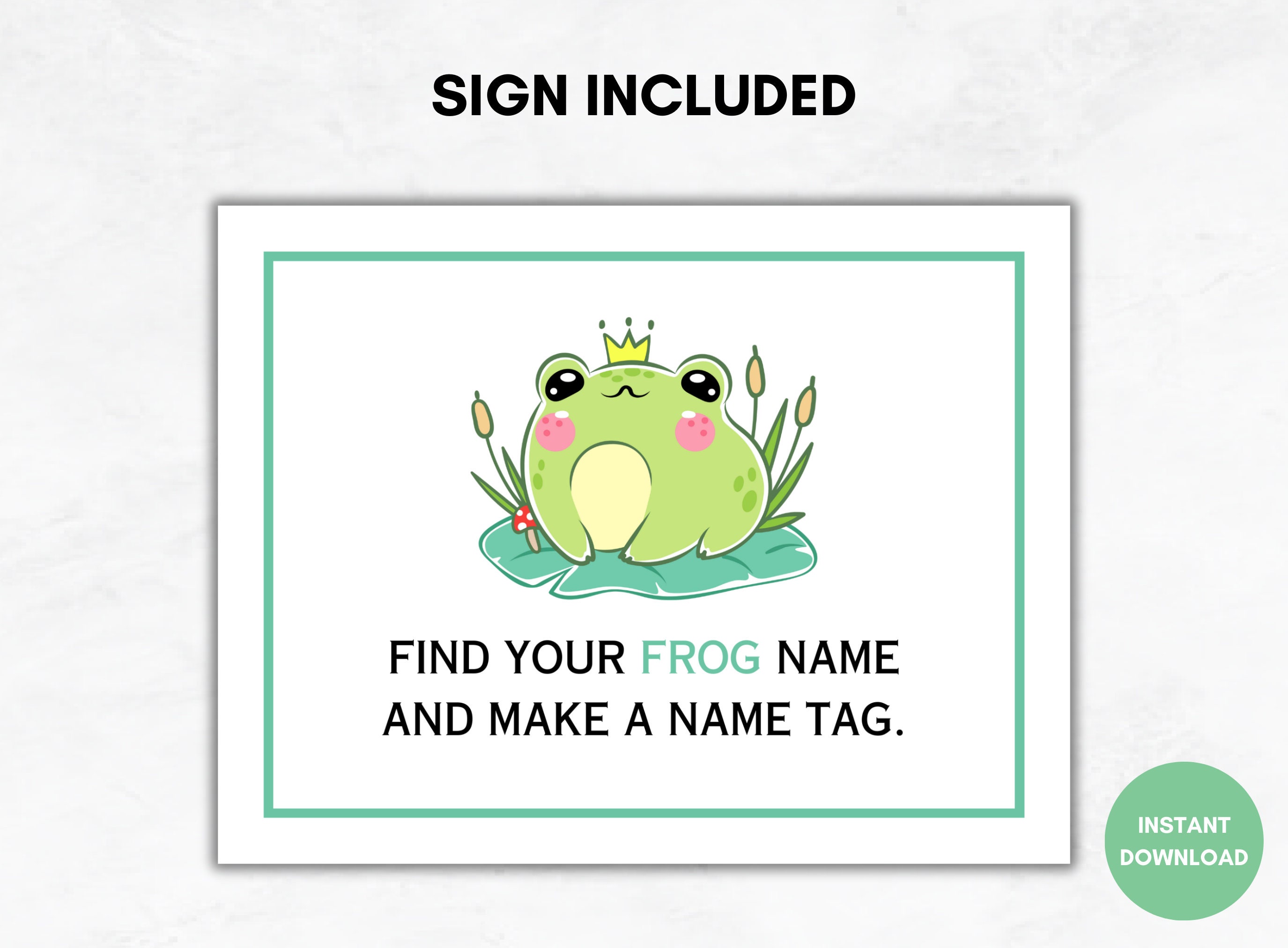 What's Your Frog Name, Fun Birthday Party Game for Kids and Adults ...