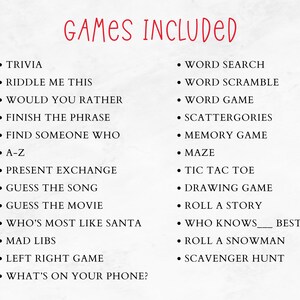 25 Christmas Games Bundle, Printable Holiday Icebreaker Activities for ...