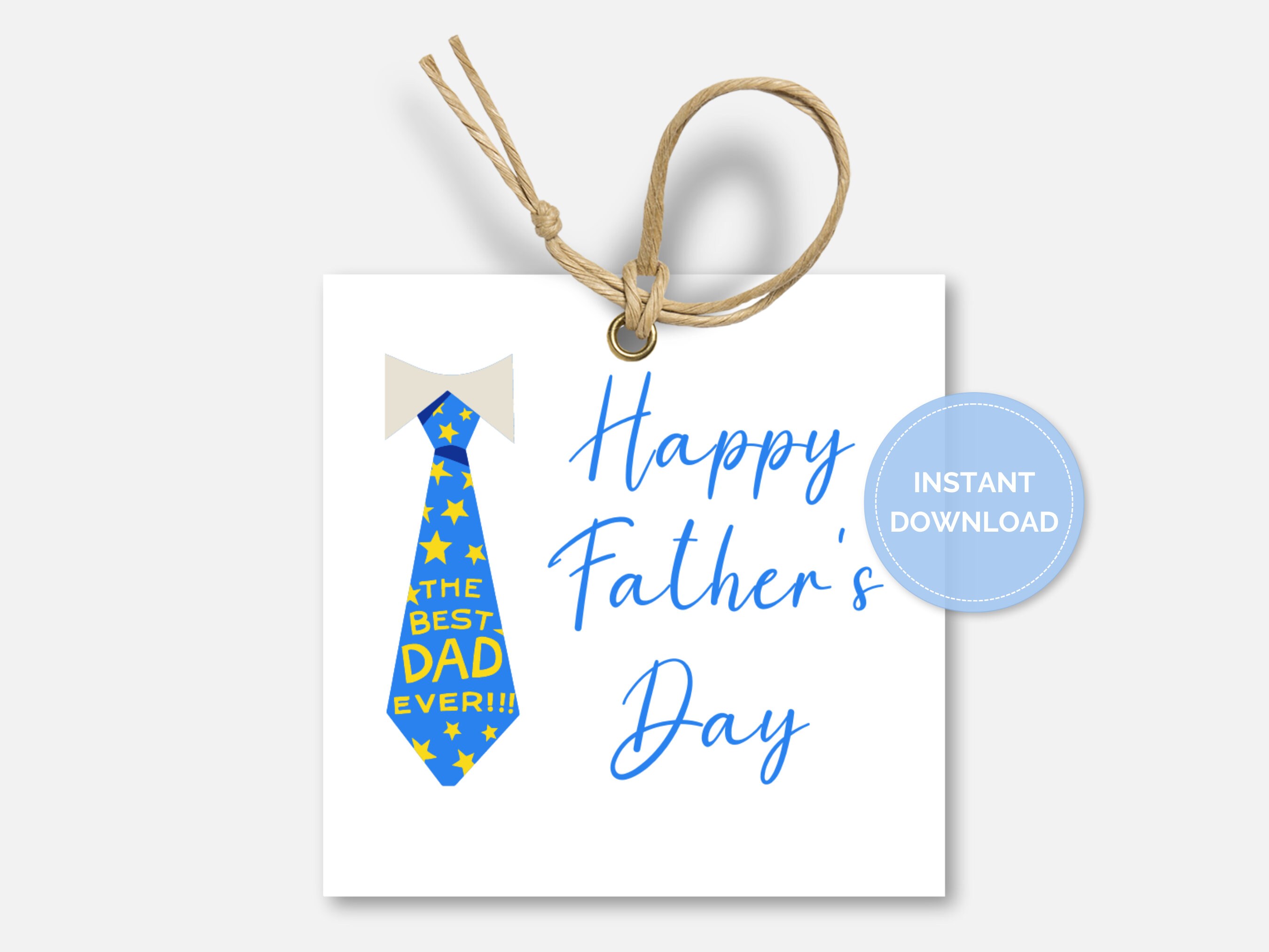 Happy Fathers Day Tag, Printable Square Father's Day Tags, Father's Day ...