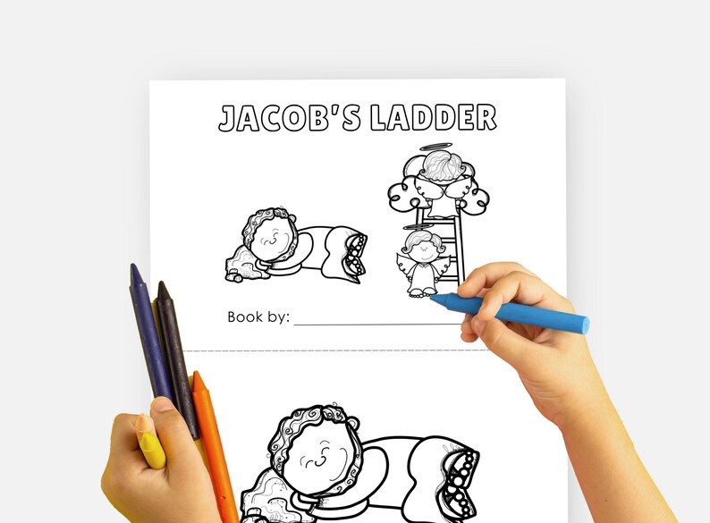 Jacob's Ladder, Printable Mini Bible Book, Old Testament Sunday School ...